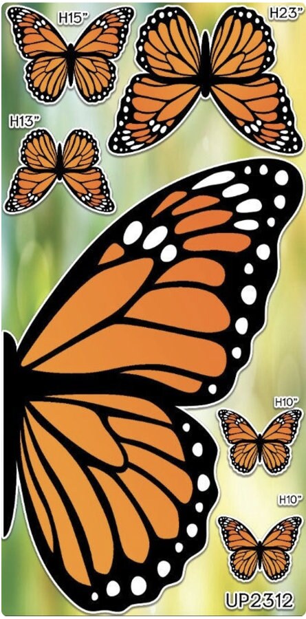 Monarch Butterfly 6 FT Tall X 8 Ft Wide Coroplast Party Props ...