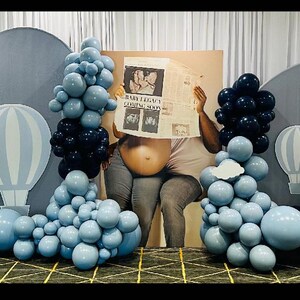 Hot Air Balloons Baby Blue Coroplast Cutouts Party Props Decorations ...
