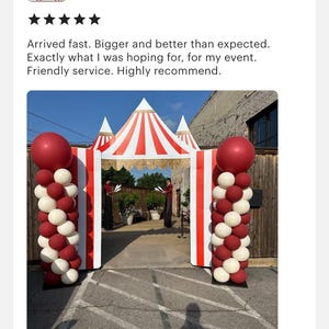 Red and White Circus Tent Coroplast Party Props Decorations Backdrops ...