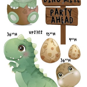 Dinos Watercolor Dinosaurs Party Props Decorations Backdrops Cutouts ...