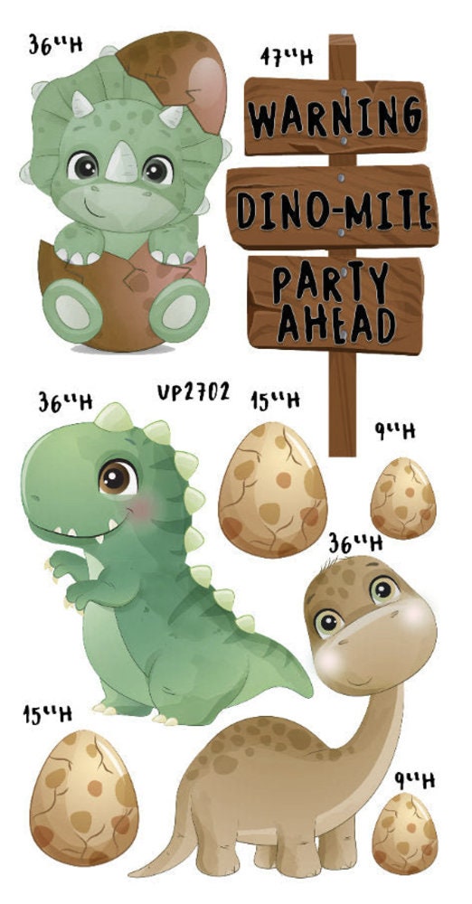 Dinos Watercolor Dinosaurs Party Props Decorations Backdrops Cutouts ...