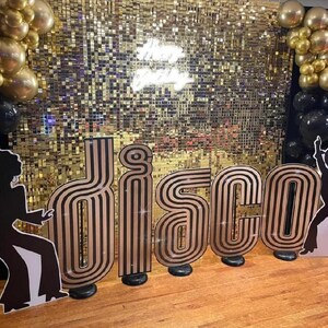 DISCO Approx 4ft Tall Dancers Silhouette Set Coroplast Party Props ...