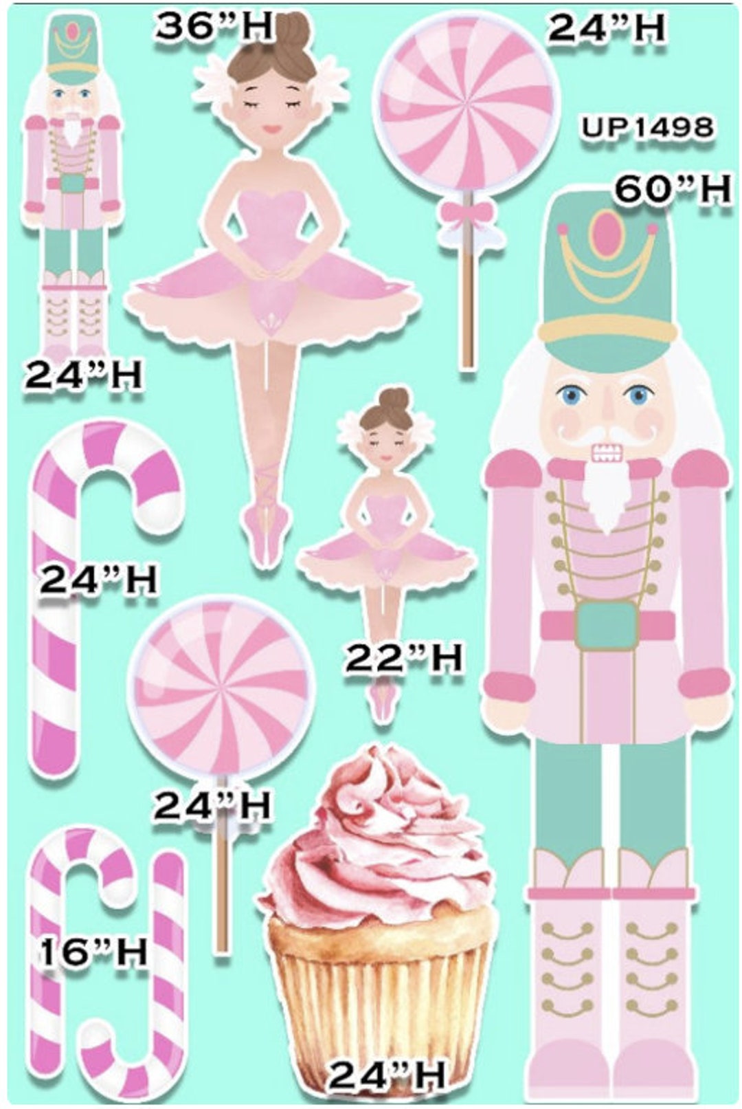 Nutcracker Dancer Party Props Decorations Backdrops Cutouts Signs Table ...