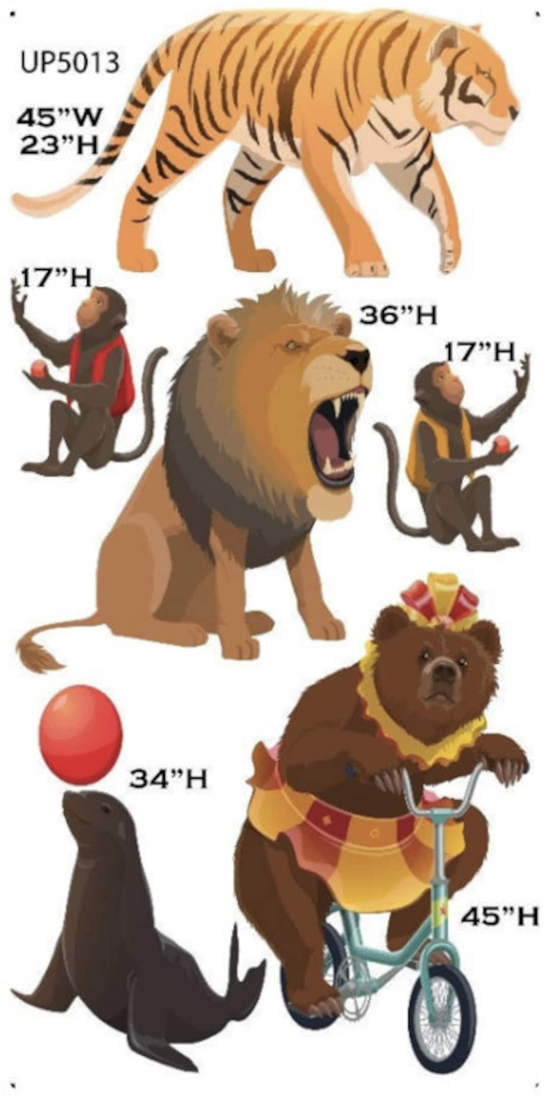 Circus Lion, Tiger, and Bear Party Props Decorations Backdrops ...