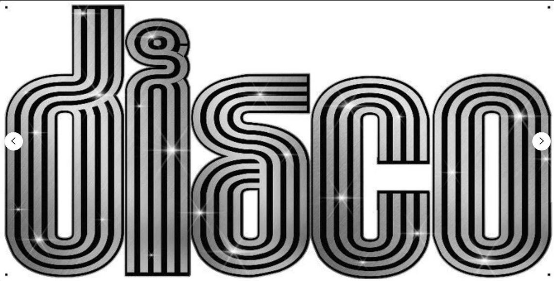 SILVER DISCO Individual Letters 4ft Tall Set Coroplast Party Props ...