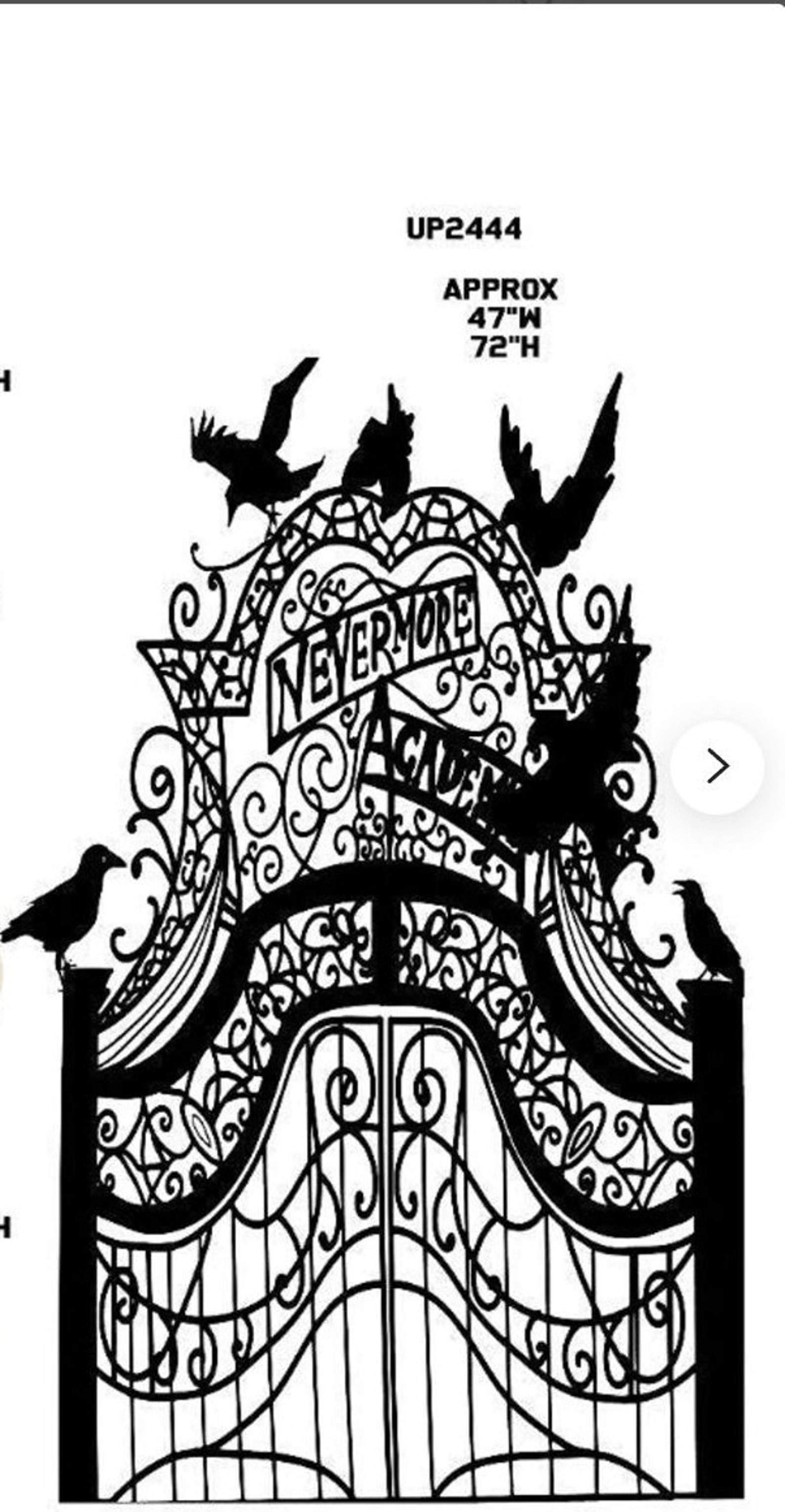 Gothic GATE Coroplast Cutouts Party Props Deco and Yard Signs (no ...