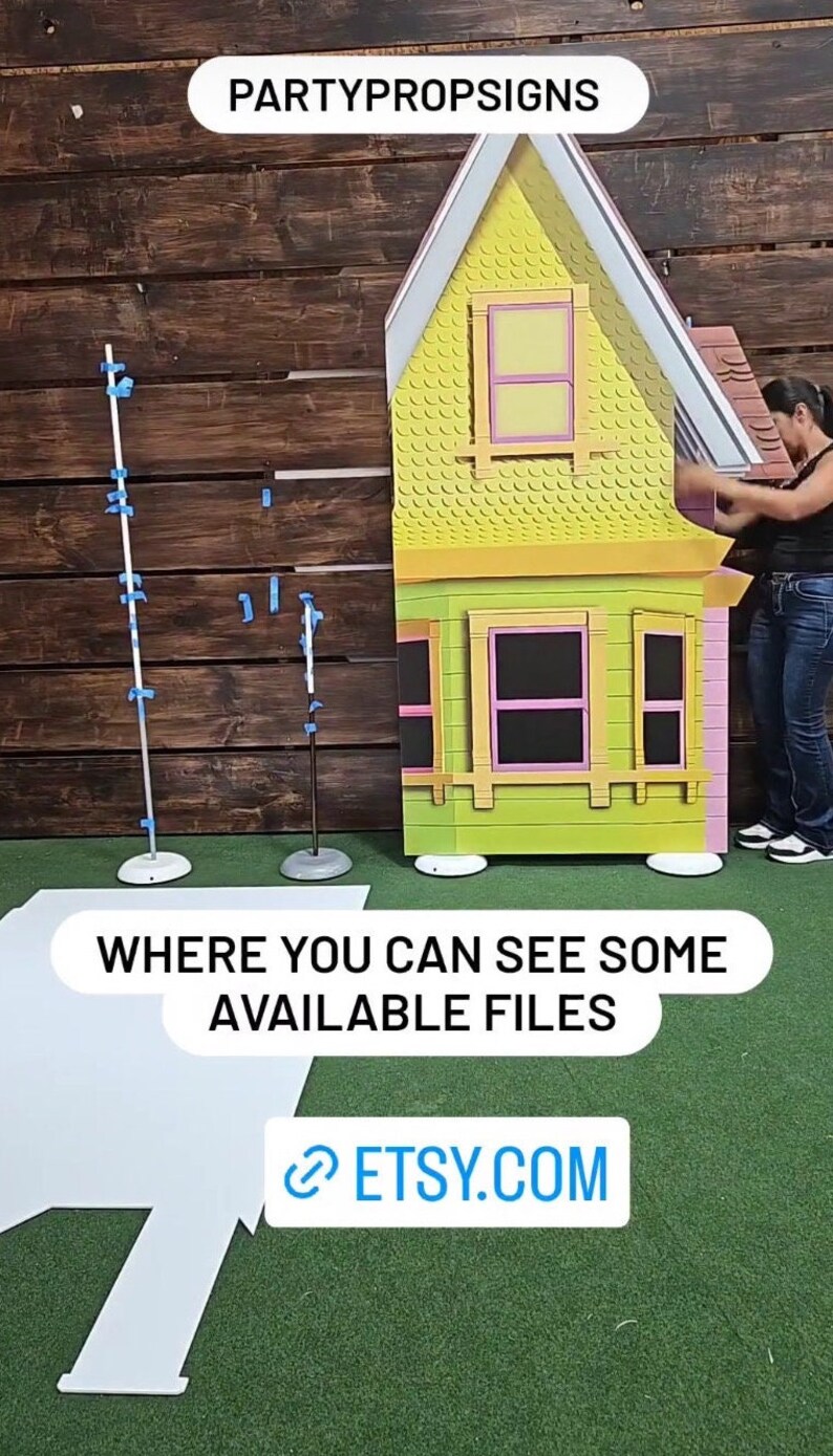 HOUSE Panel Coroplast Cutout Party Props Decorations Backdrops Cutouts ...