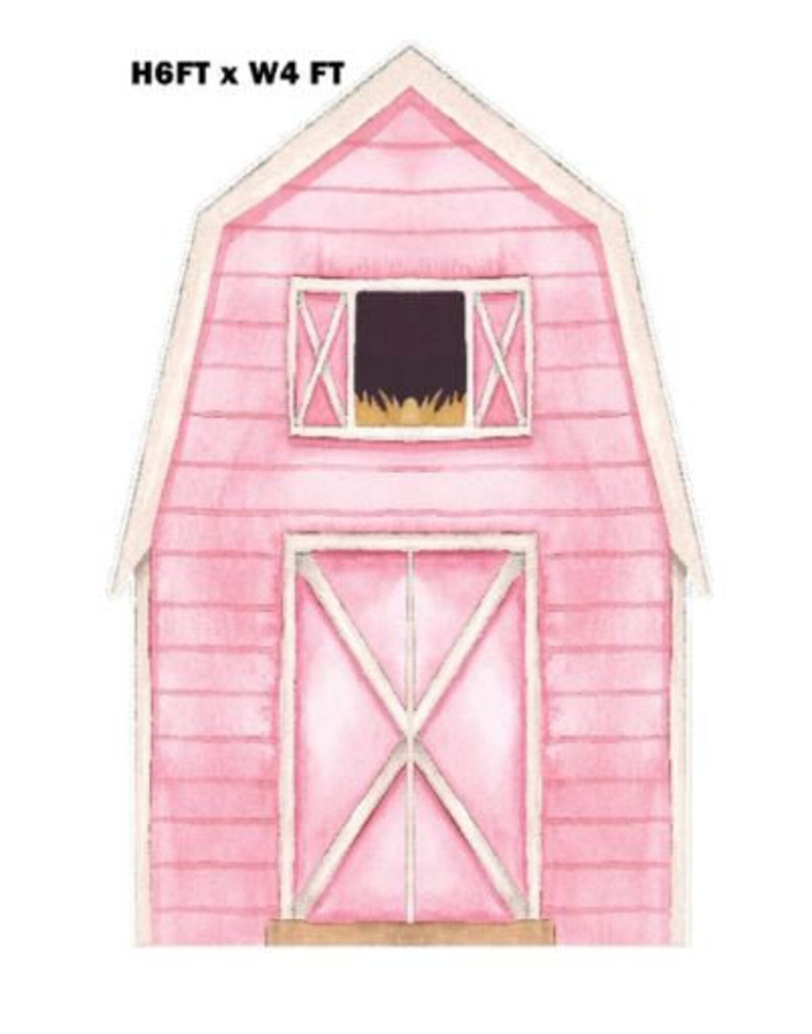 6FT BARN FARM ANIMALS Light Pink Backdrop Party Props Decorations ...