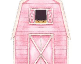 Barn Farm Red Coroplast Cutouts Props Party Decorations No Stands Or