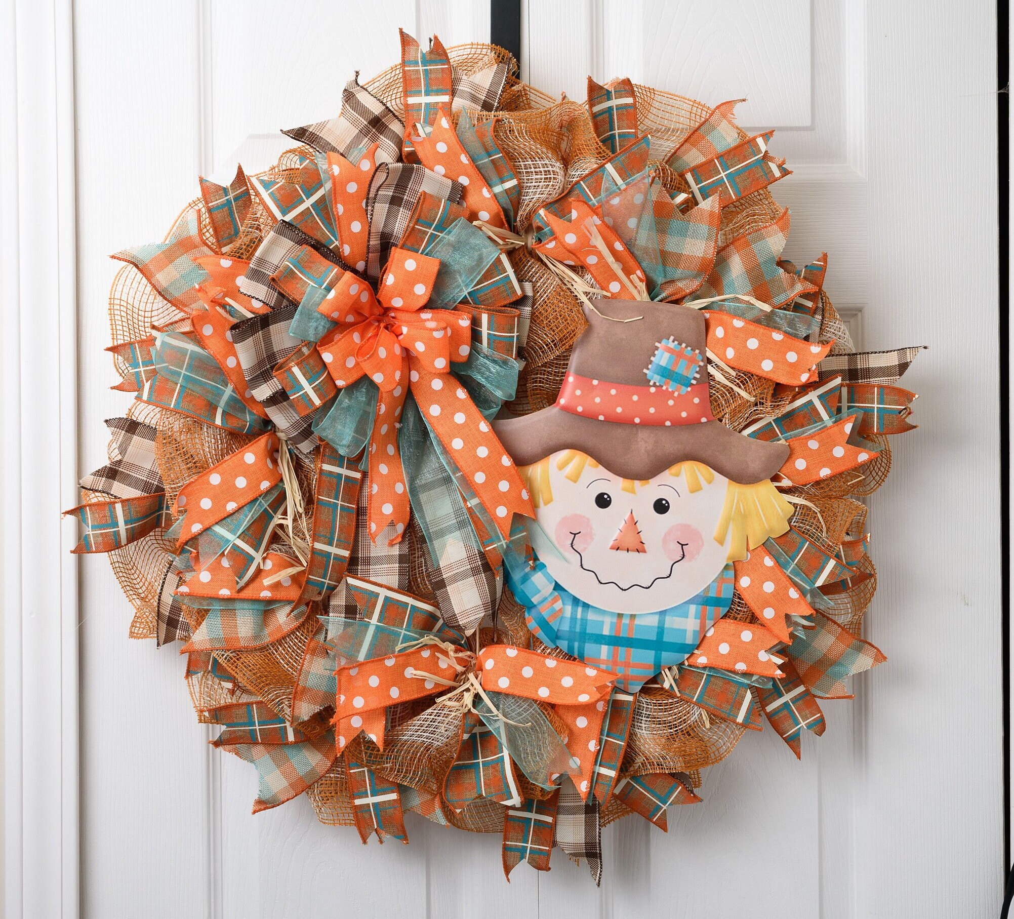 Welcome to Fall Scarecrow Wreath - Etsy