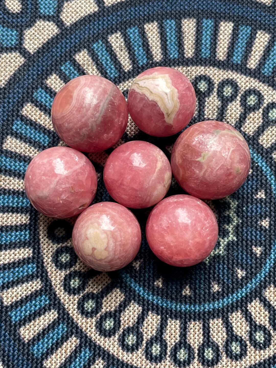 Rhodochrosite Sphere Carvings - Rhodochrosite Carvings - Small Spheres ...