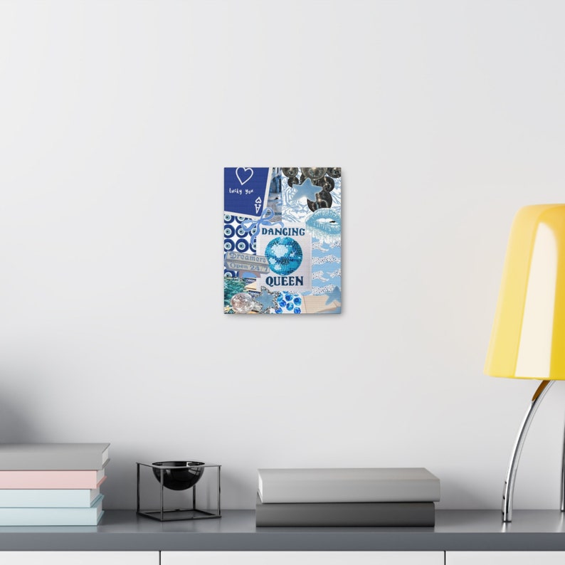 Blue Aesthetic Collage Canvas - Etsy