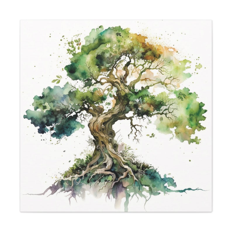 Watercolor Tree Wall Art Print - Etsy