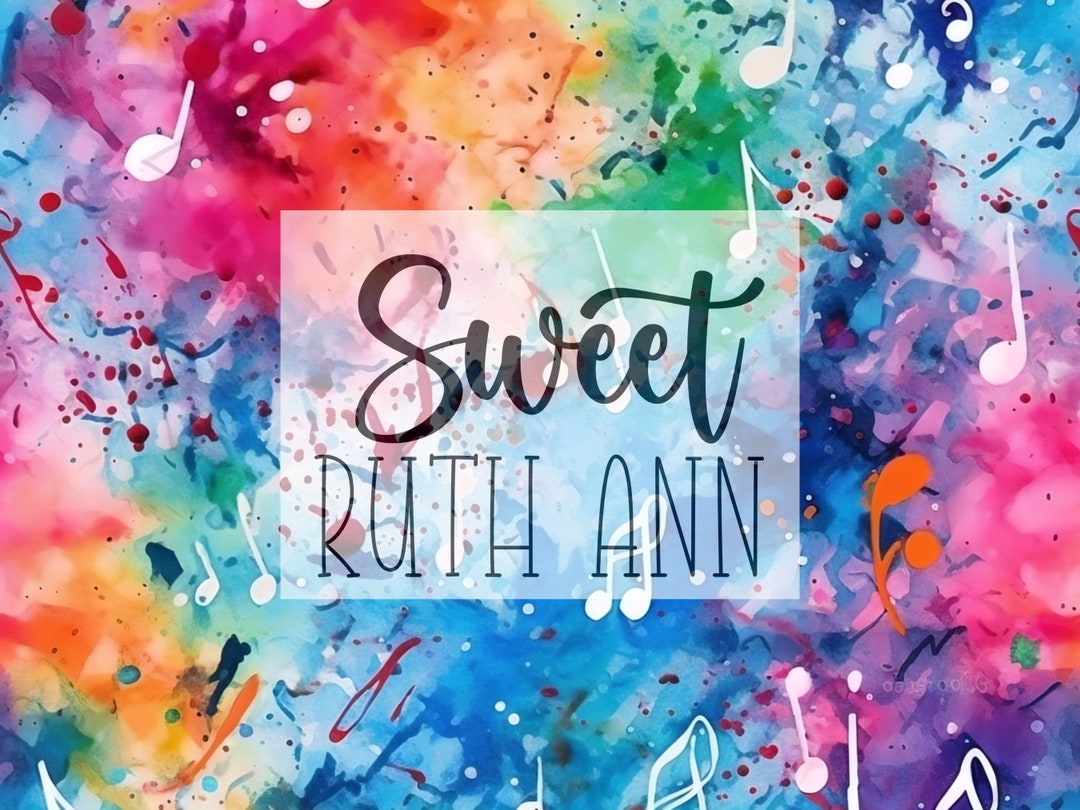 Rainbow Seamless Pattern Digital File Sublimation Music Notes Repeat ...