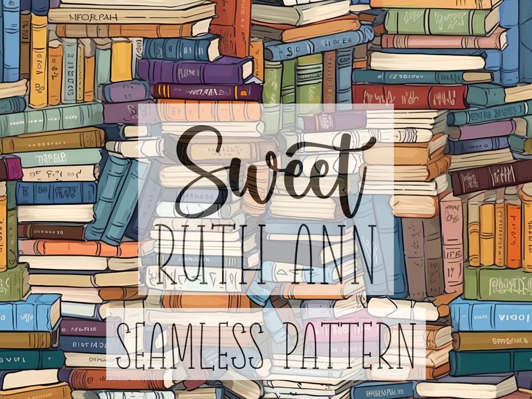 Books Seamless Pattern Digital File Sublimation Book Repeat Pattern ...