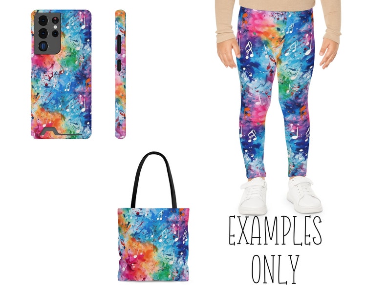 Rainbow Seamless Pattern Digital File Sublimation Music Notes - Etsy