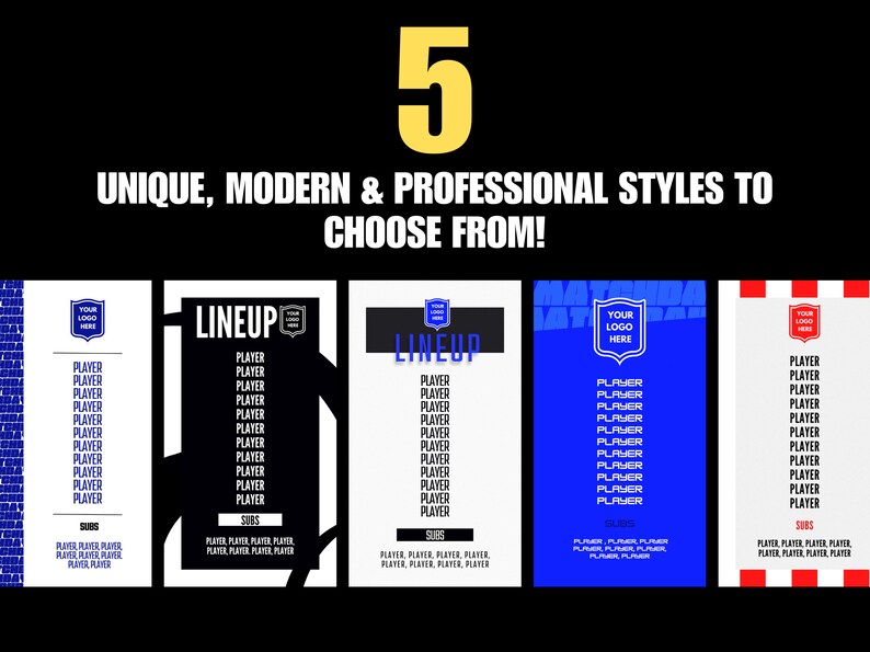 Ultimate Matchday Template Pack | 30 Soccer Team Templates | Social ...