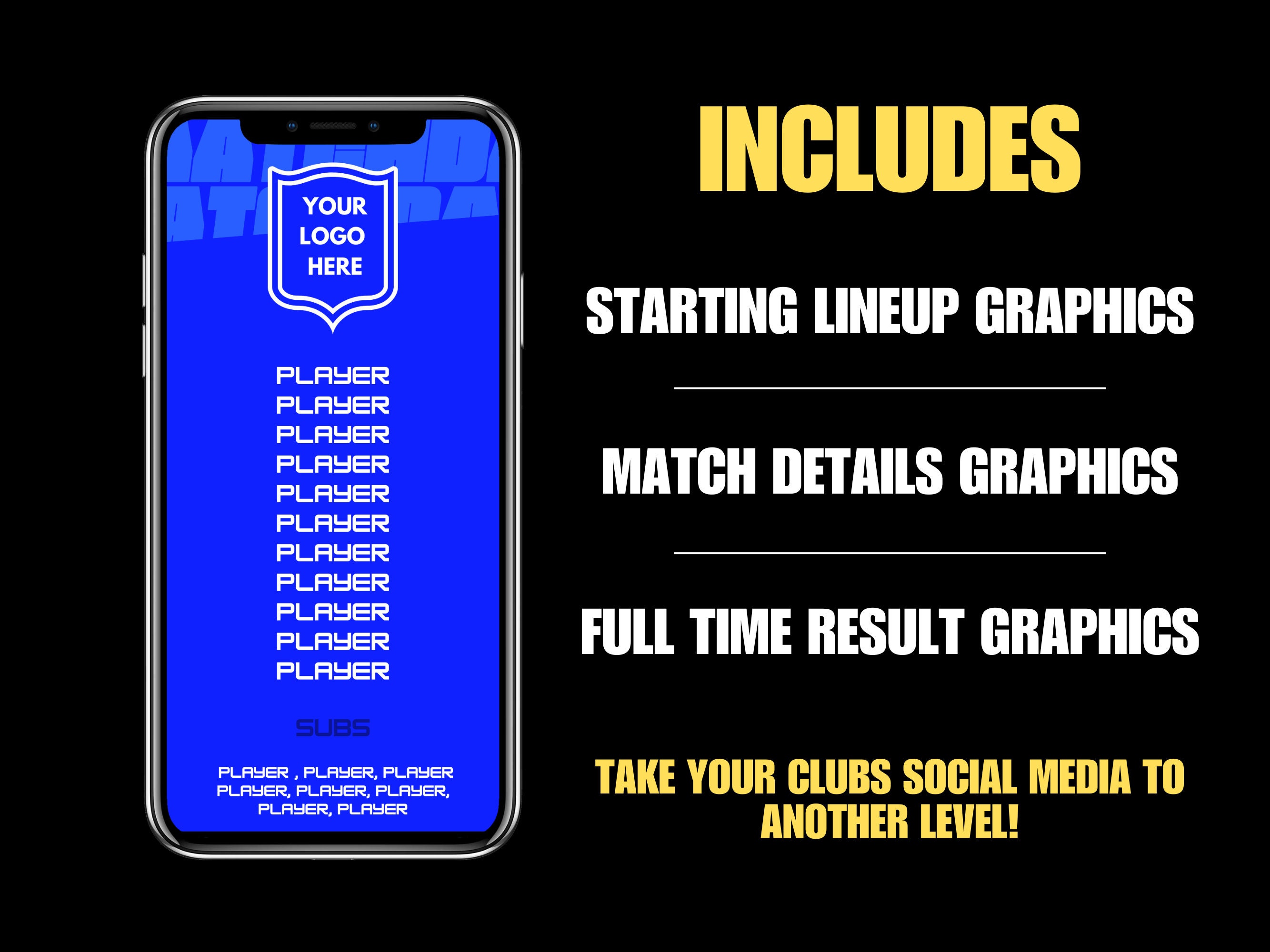 Ultimate Matchday Template Pack | 30 Soccer Team Templates | Social ...