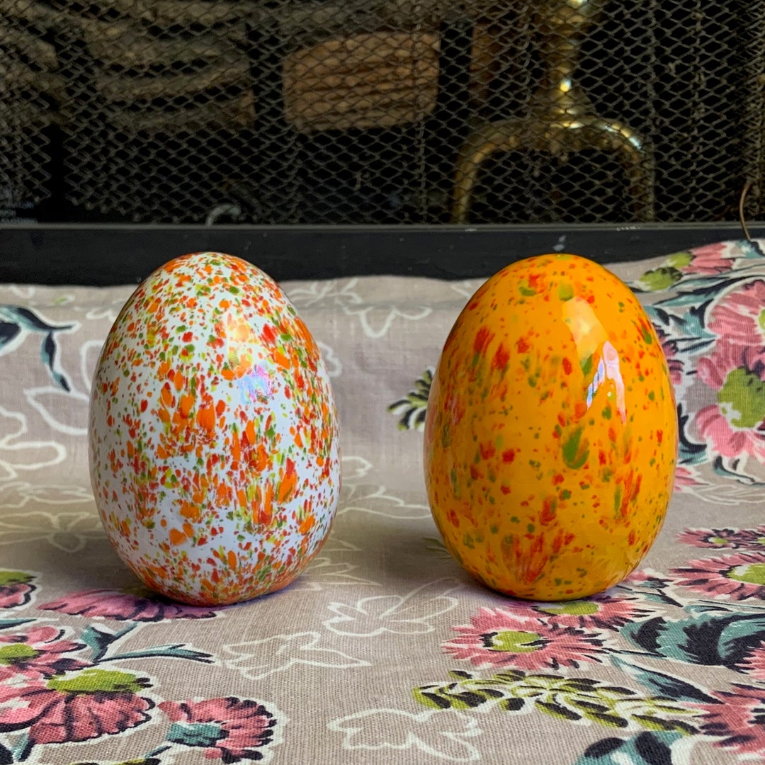 Dragon Eggs: Vintage Ceramic & Hand-painted, Retro Décor With a Groovy ...