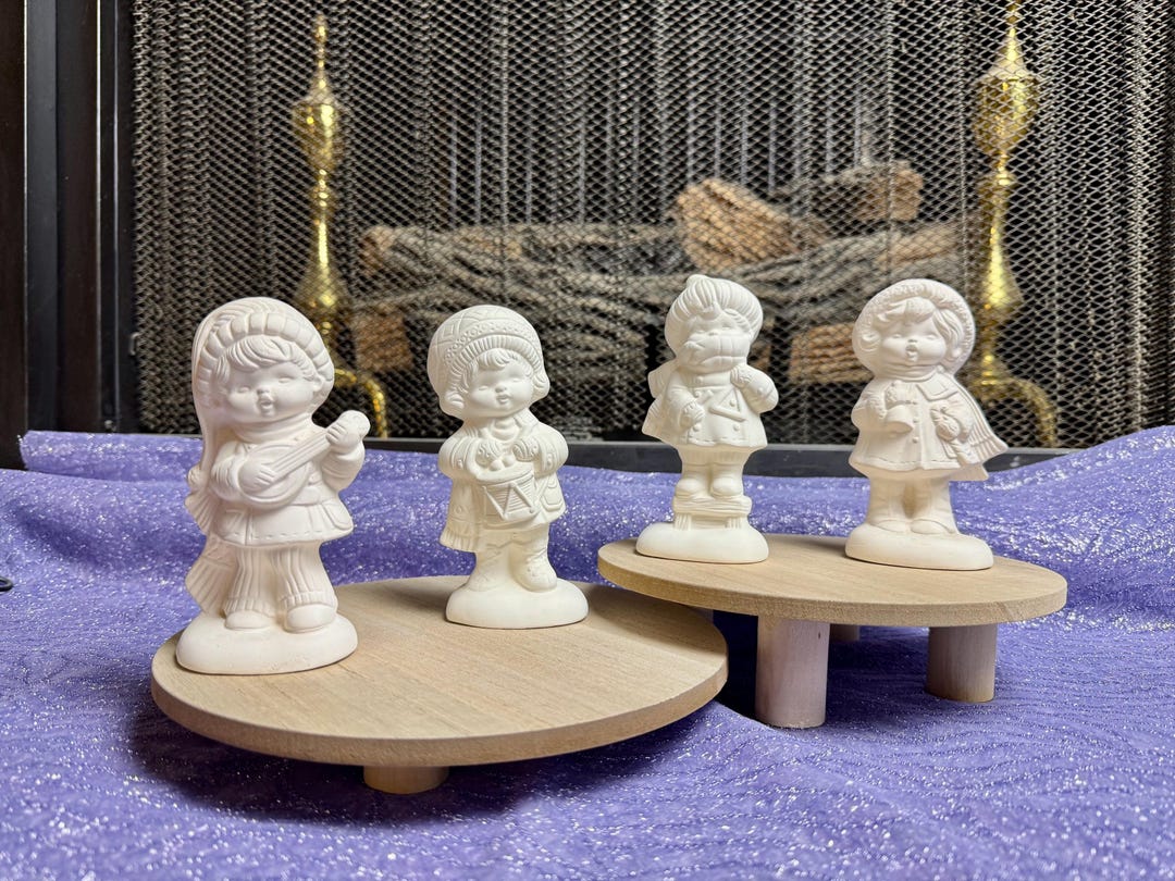 Ceramic Musical Children Figurine Set of Four Ready to Paint Ceramic ...