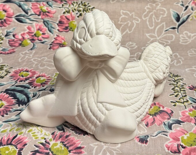 Ceramic Mop Duck, Unpainted Ceramic Bisque Mop Duck, Ready to Paint ...