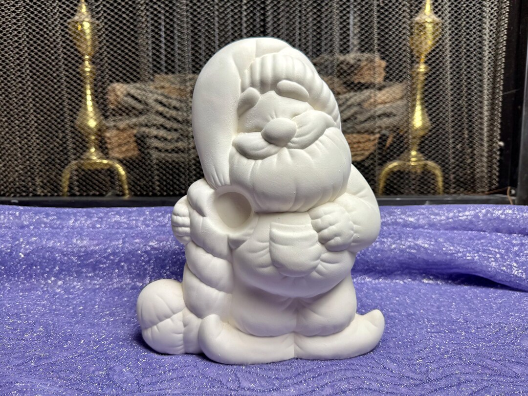 Ceramic Santa Claus Statue Unpainted Kimple Softy Ceramic Santa ...