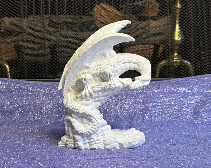 Ceramic Dragon Figurine, Ready to Paint Ceramic Bisque Fantasy Dragon ...