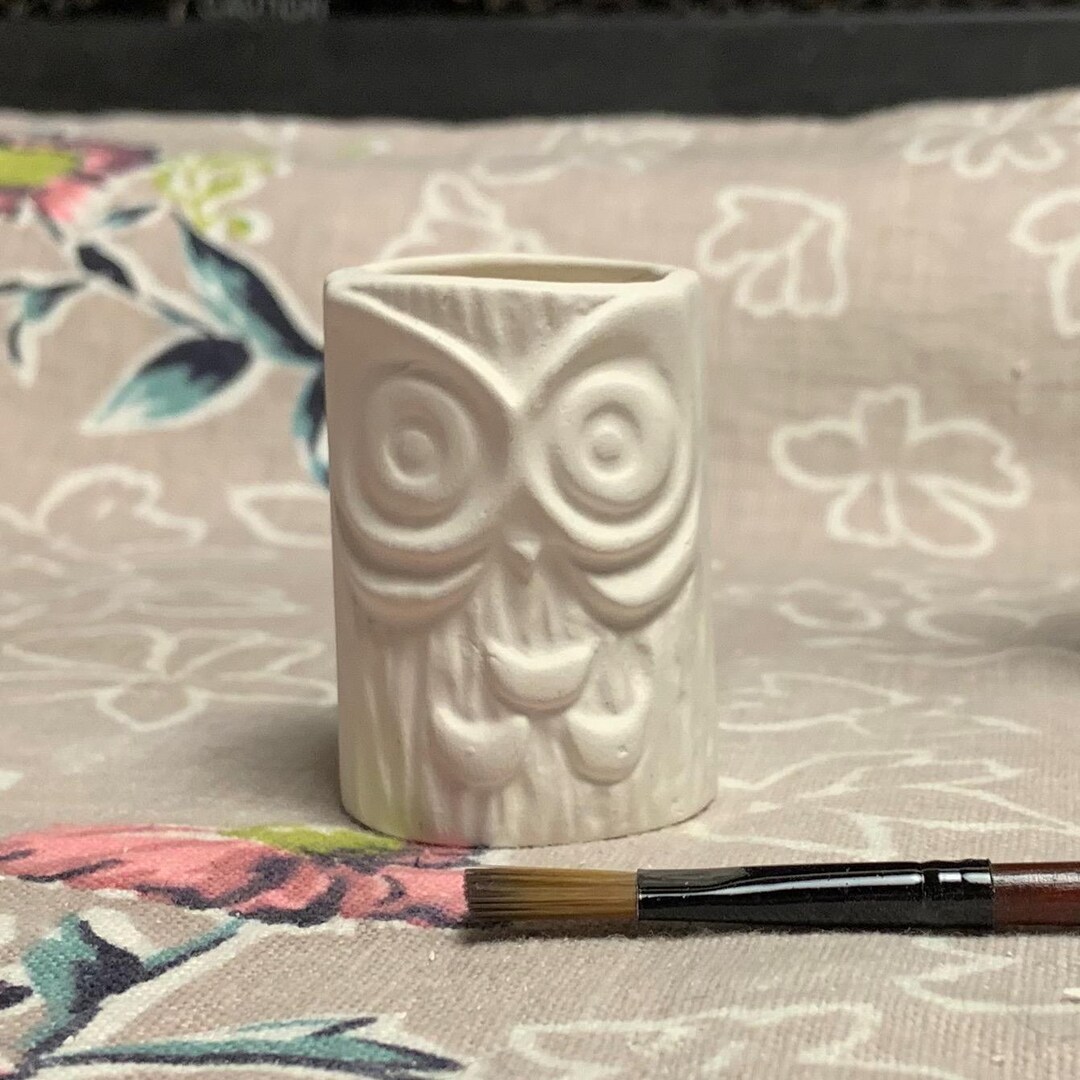 Ceramic Owl Tooth Pick Holder to Paint Ceramic Bisque Owl Tooth Pick ...