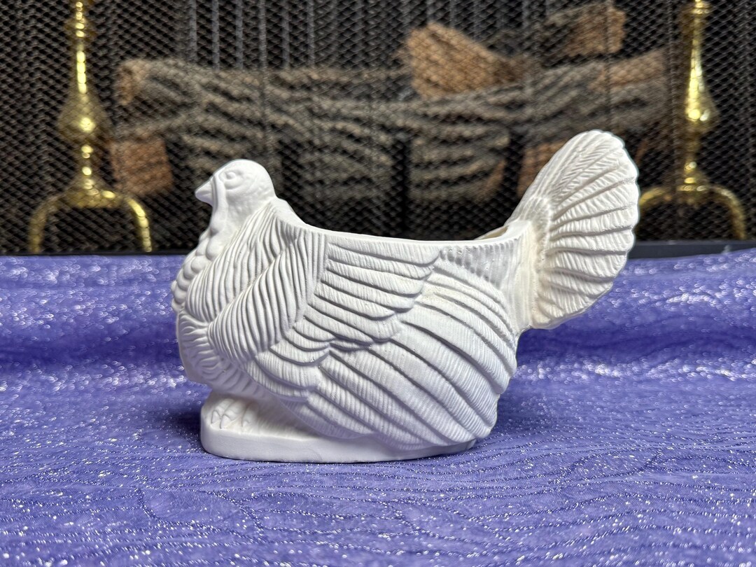 Ceramic Turkey Planter, Ready to Paint Thanksgiving Turkey Flower Pot ...