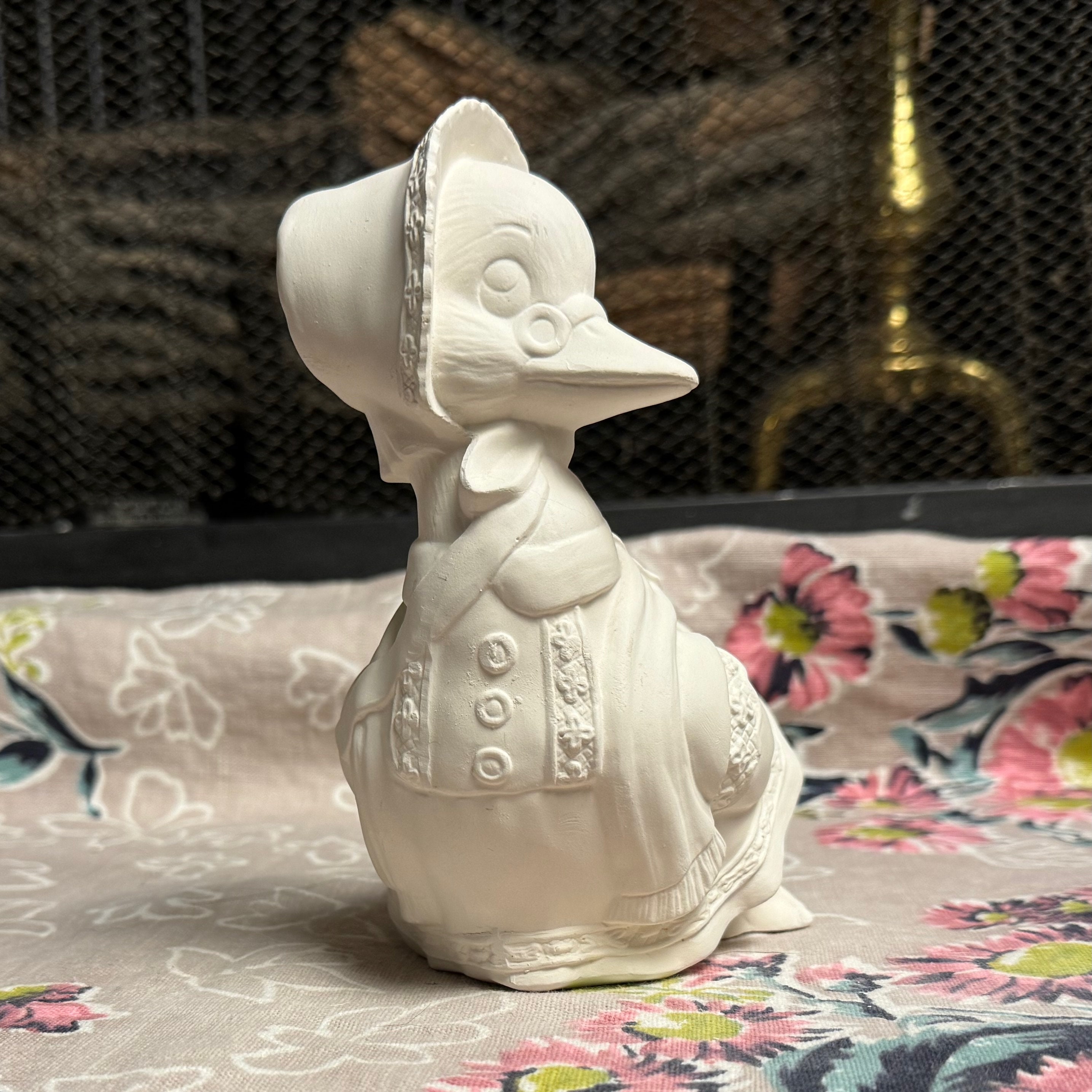 Ceramic Mother Goose Sponge Holder, Unpainted Kitchen Sink Goose, Ready ...