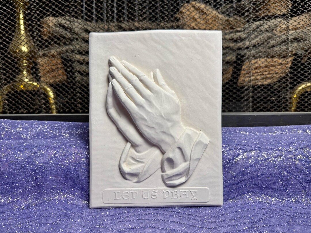 Ceramic Praying Hands Wall Plaque, Ready to Paint Ceramic Bisque ...