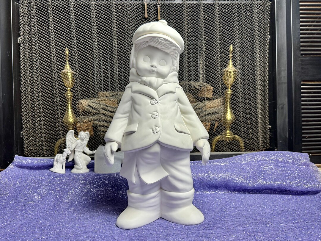 Ceramic Victorian Boy Statue Unpainted Ceramic Bisque Victorian Boy ...