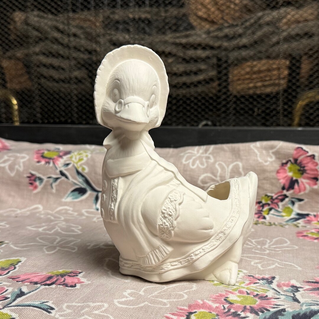 Ceramic Mother Goose Sponge Holder, Unpainted Kitchen Sink Goose, Ready ...