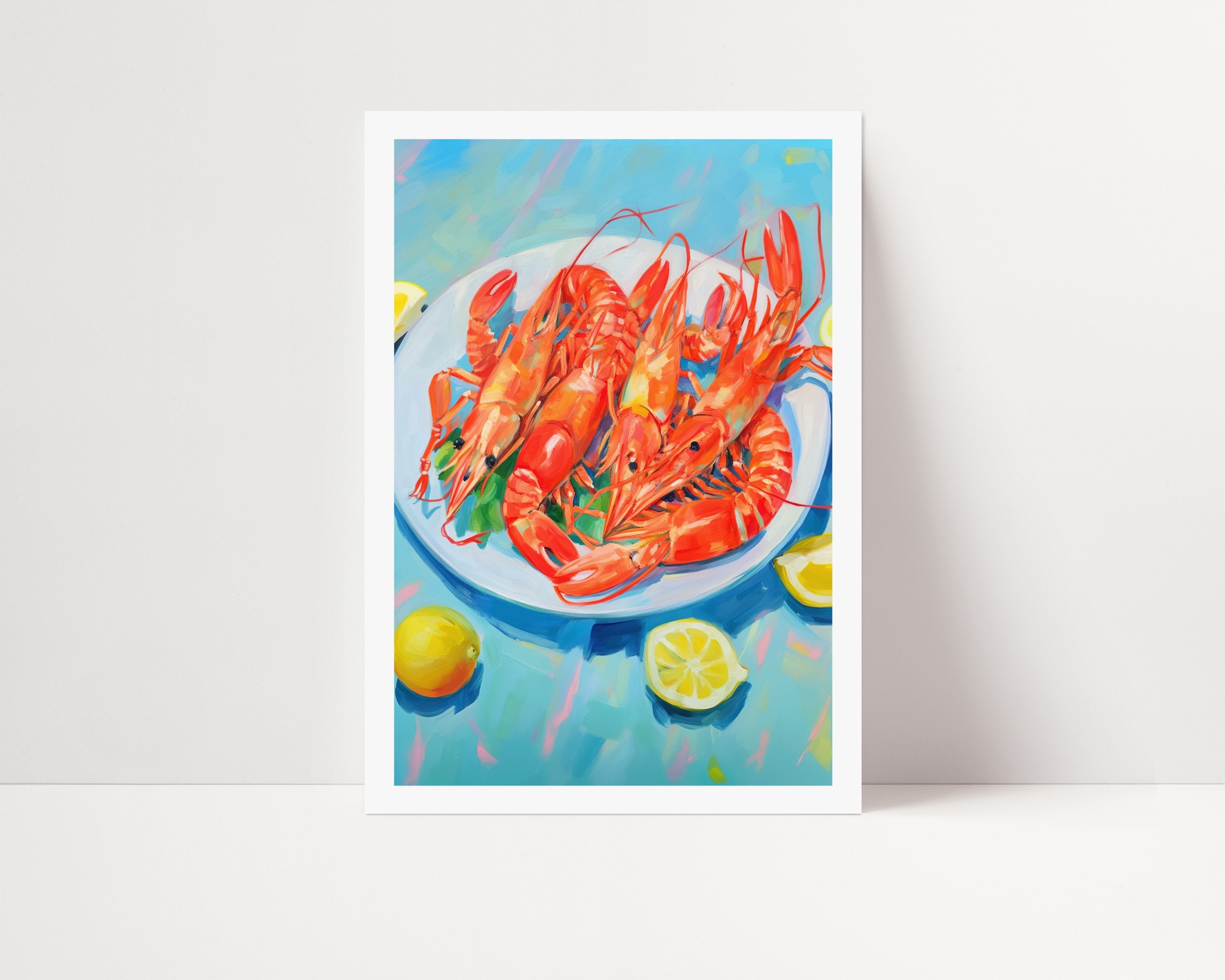 Shrimp. Watercolor Painting. Illustration of Crustaceans. - Etsy