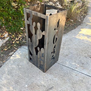 Prickly Pear Address Column, Address Sign, Lighted Garden Pillar - Etsy