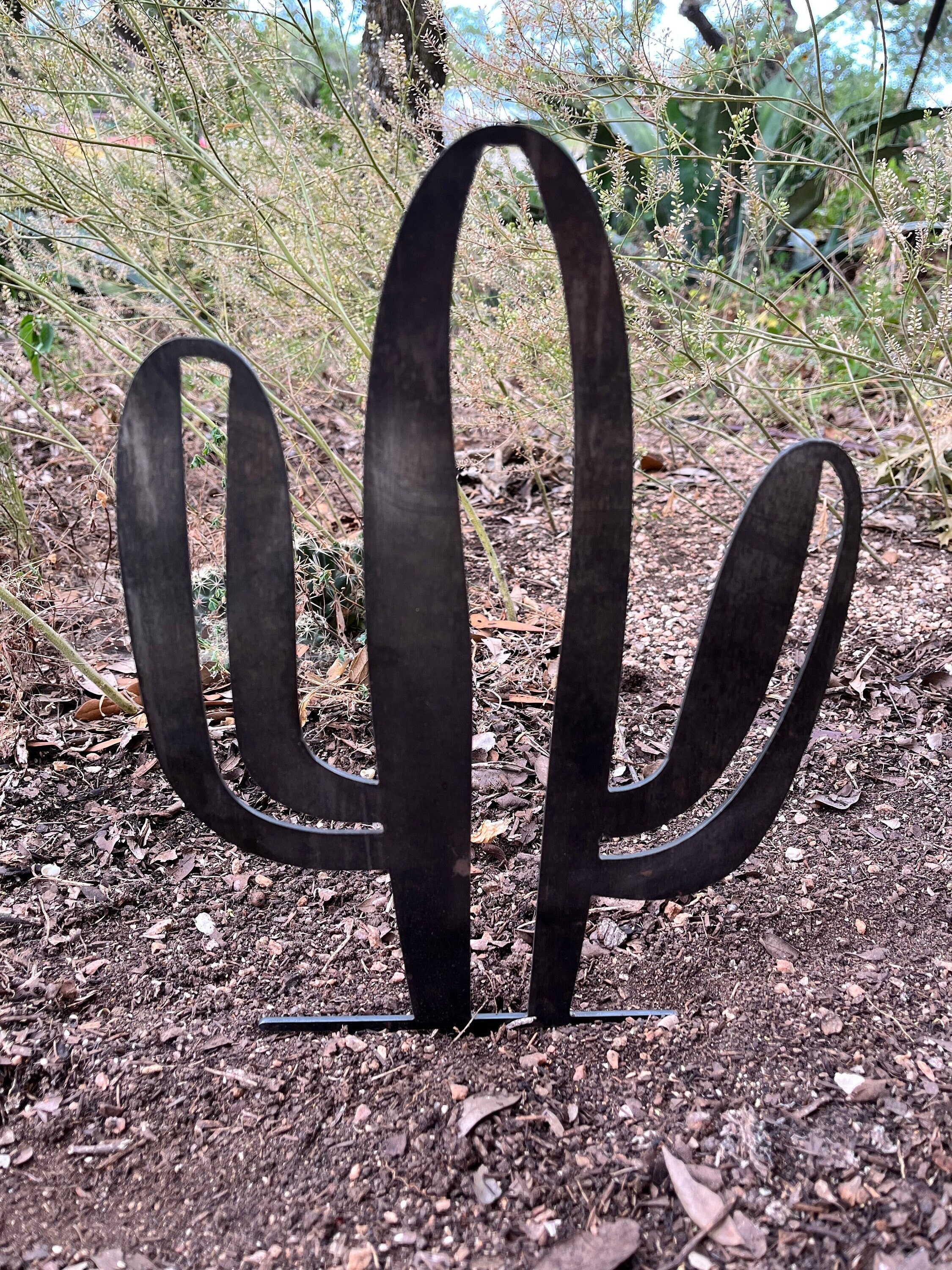 Metal Saguaro Cactus Garden Stake, Desert Cactus, Garden and Yard Art ...