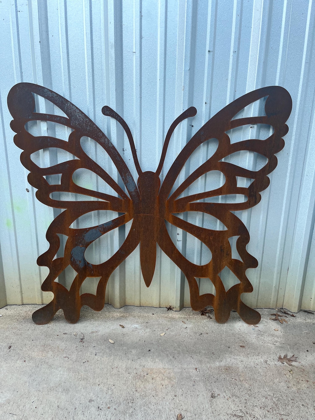 Oversized Metal Butterfly Wall Art, Large Rustic Garden Decor - Etsy
