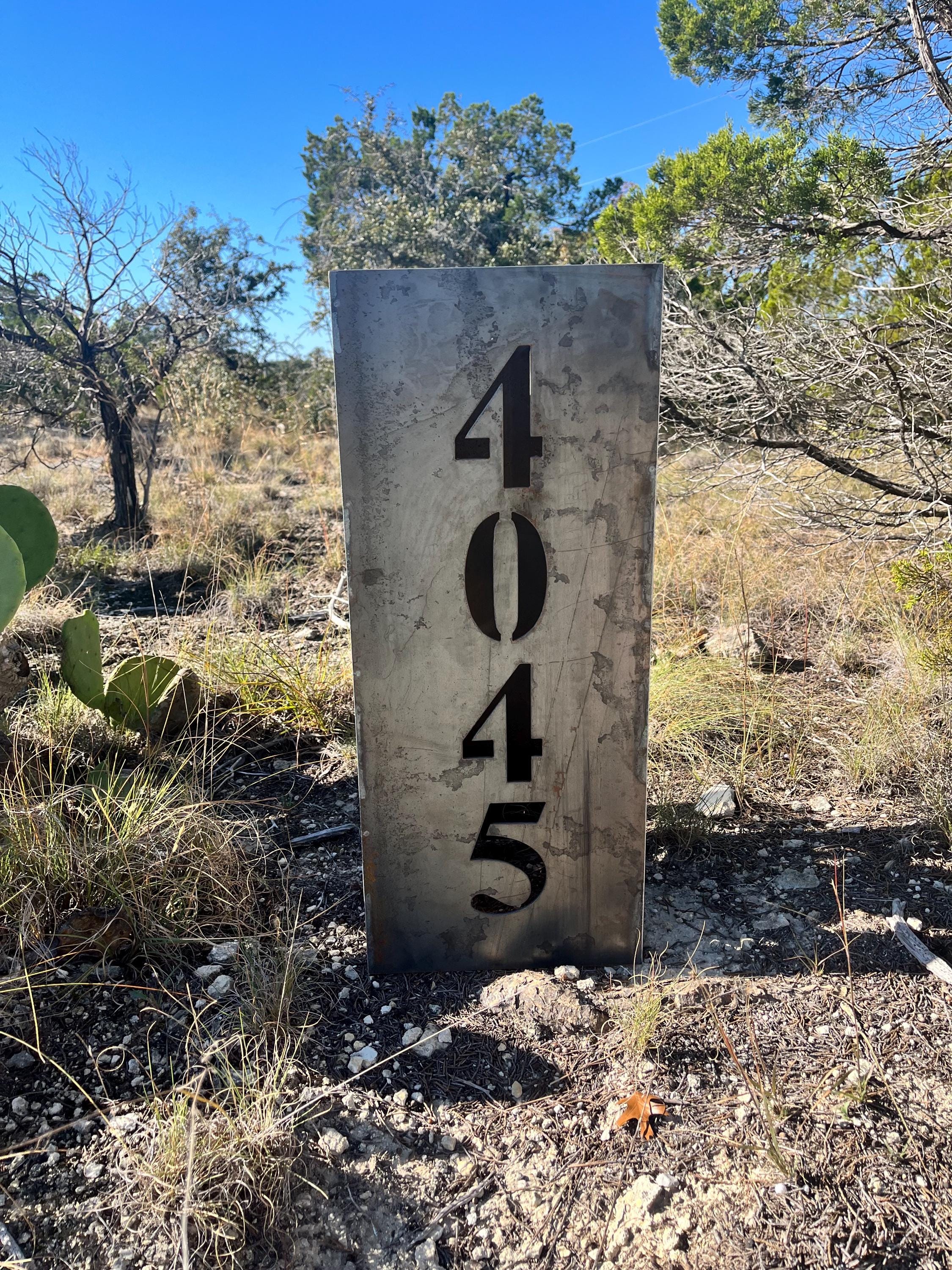 Prickly Pear Address Column, Address Sign, Lighted Garden Pillar - Etsy