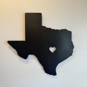Custom Texas Sign With Heart Wall Decor - Etsy