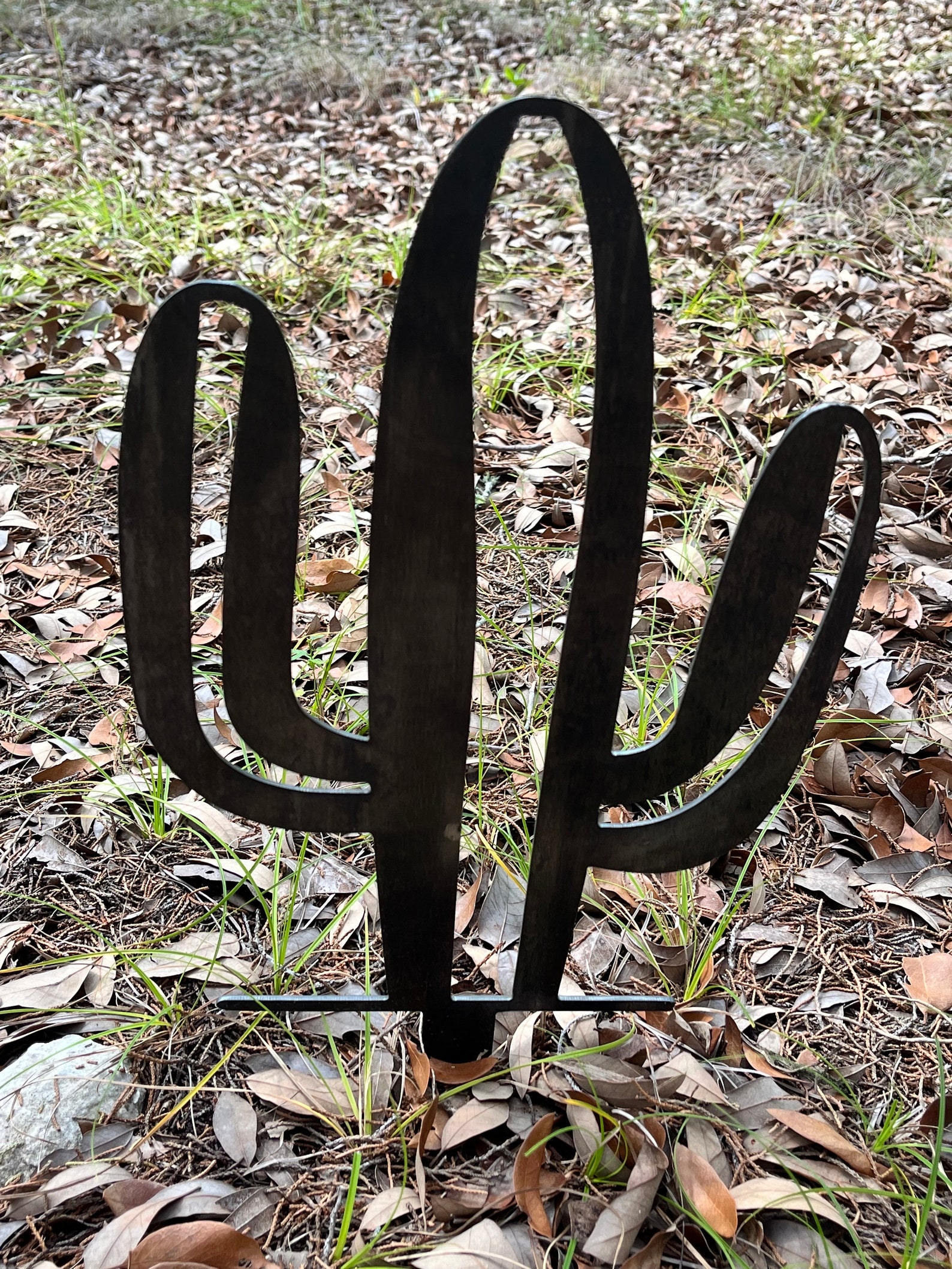 Metal Saguaro Cactus Garden Stake, Desert Cactus, Garden and Yard Art ...