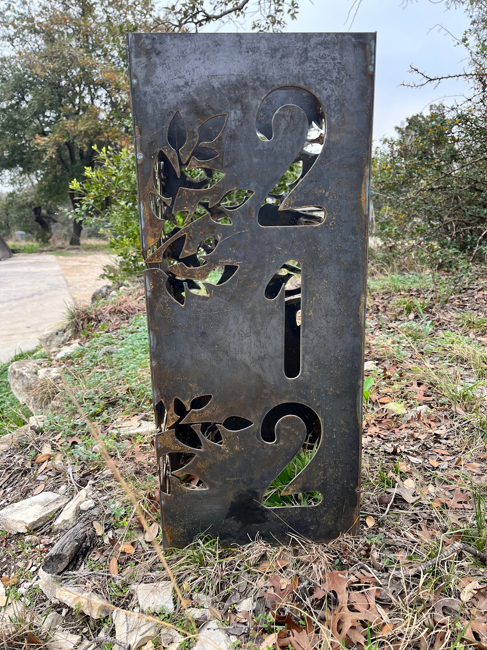 Tree Address Column, Address Sign, Lighted Garden Pillar - Etsy
