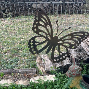 Oversized Metal Butterfly Wall Art, Large Rustic Garden Decor - Etsy