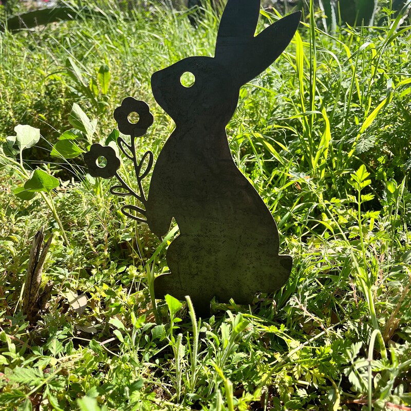 Rabbit Garden Statue - Etsy