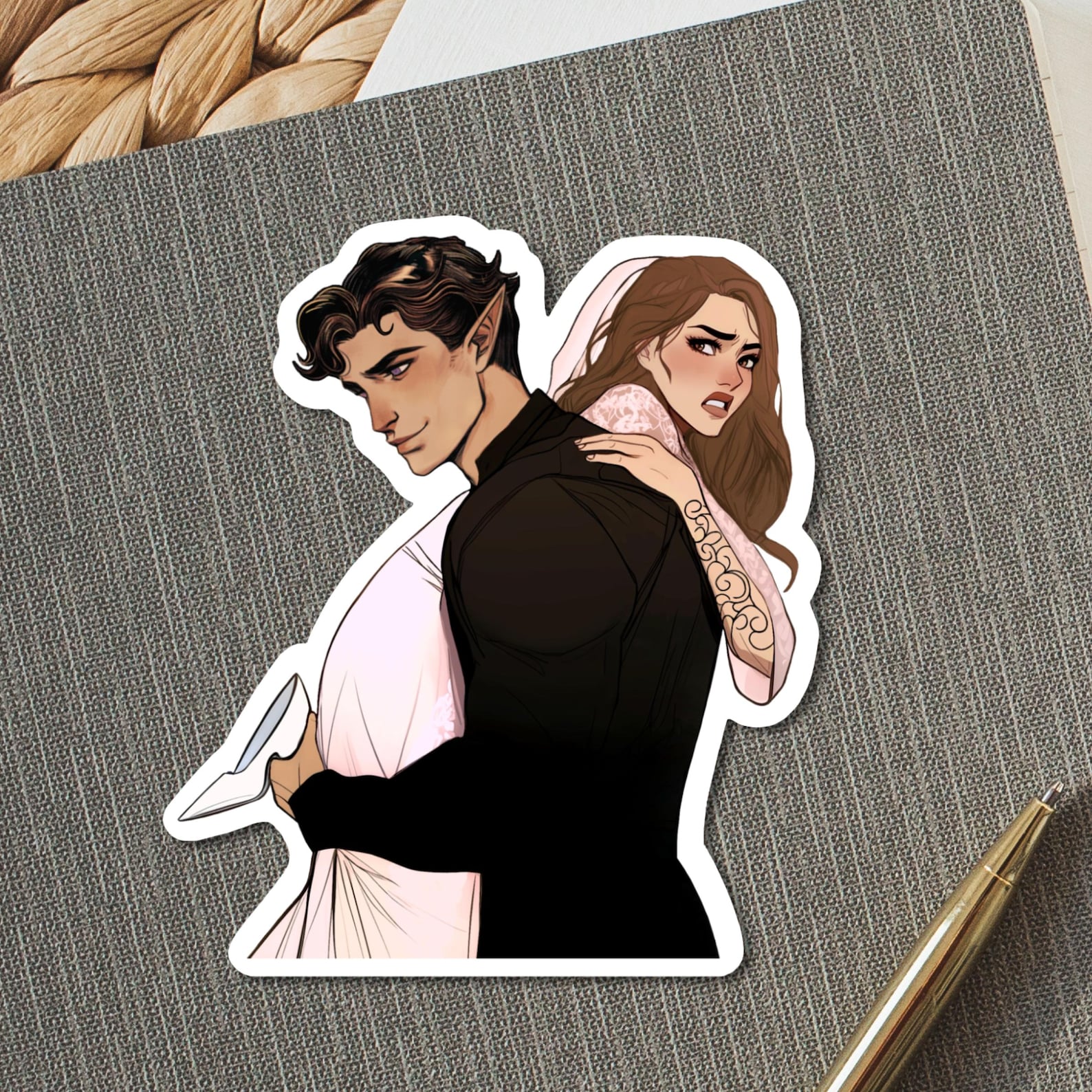 Acotar Sticker Rhysand and Feyre Acotar Gifts Acotar Merch Bookish ...
