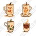 Pumpkin Spice Coffee Clipart Pack, Transparent Background, Pumpkin ...