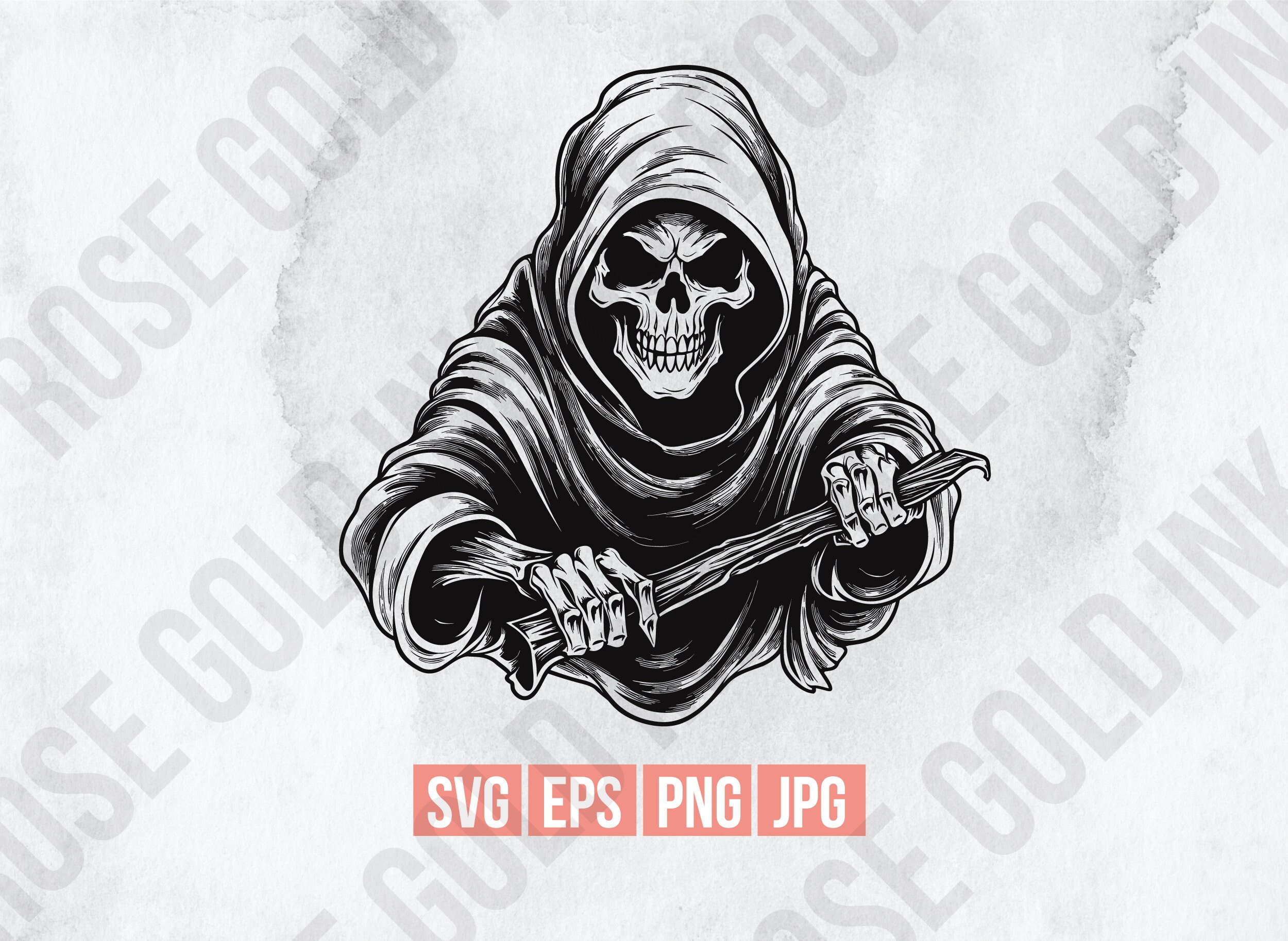 Grim Reaper Svg, Death Svg, Horror T-shirt, Skeleton Svg, Halloween Svg ...
