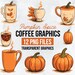 Pumpkin Spice Coffee Clipart Pack, Transparent Background, Pumpkin ...