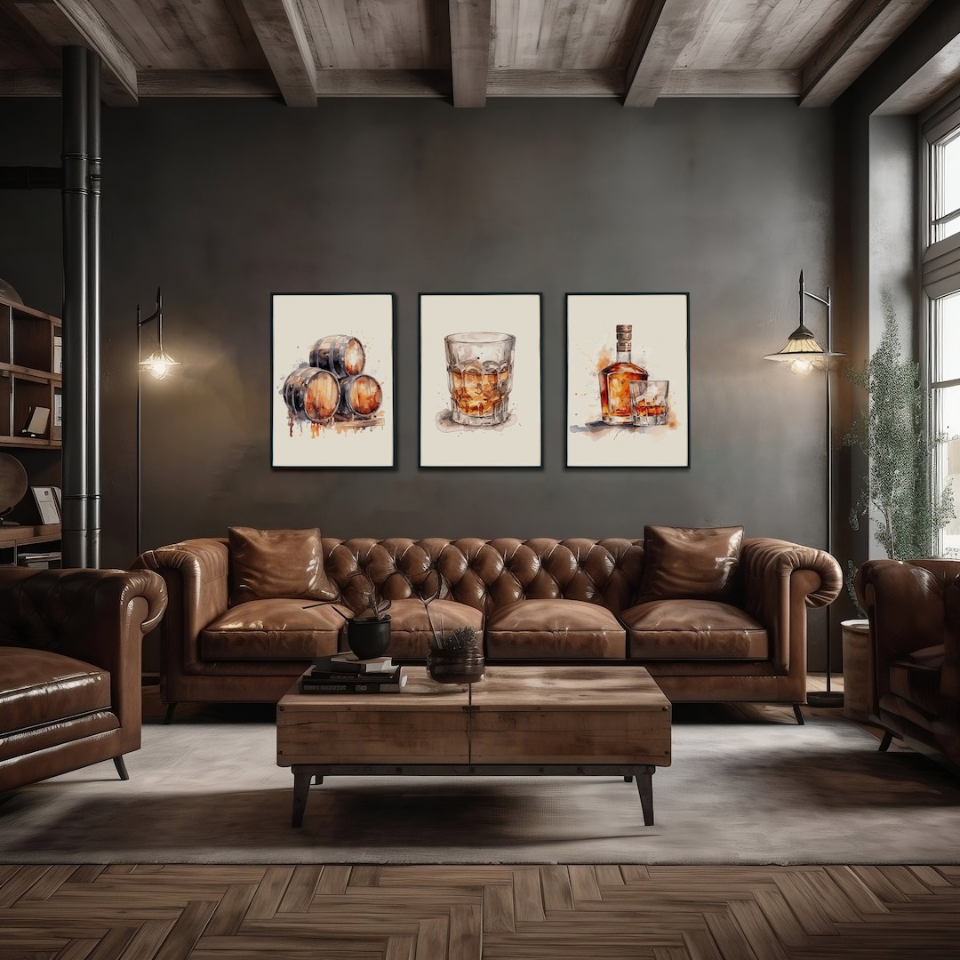 3 Bourbon Printable Wall Art, High Quality Art, Whiskey Wall Art ...