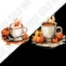 Pumpkin Spice Coffee Clipart Pack, Transparent Background, Watercolor ...