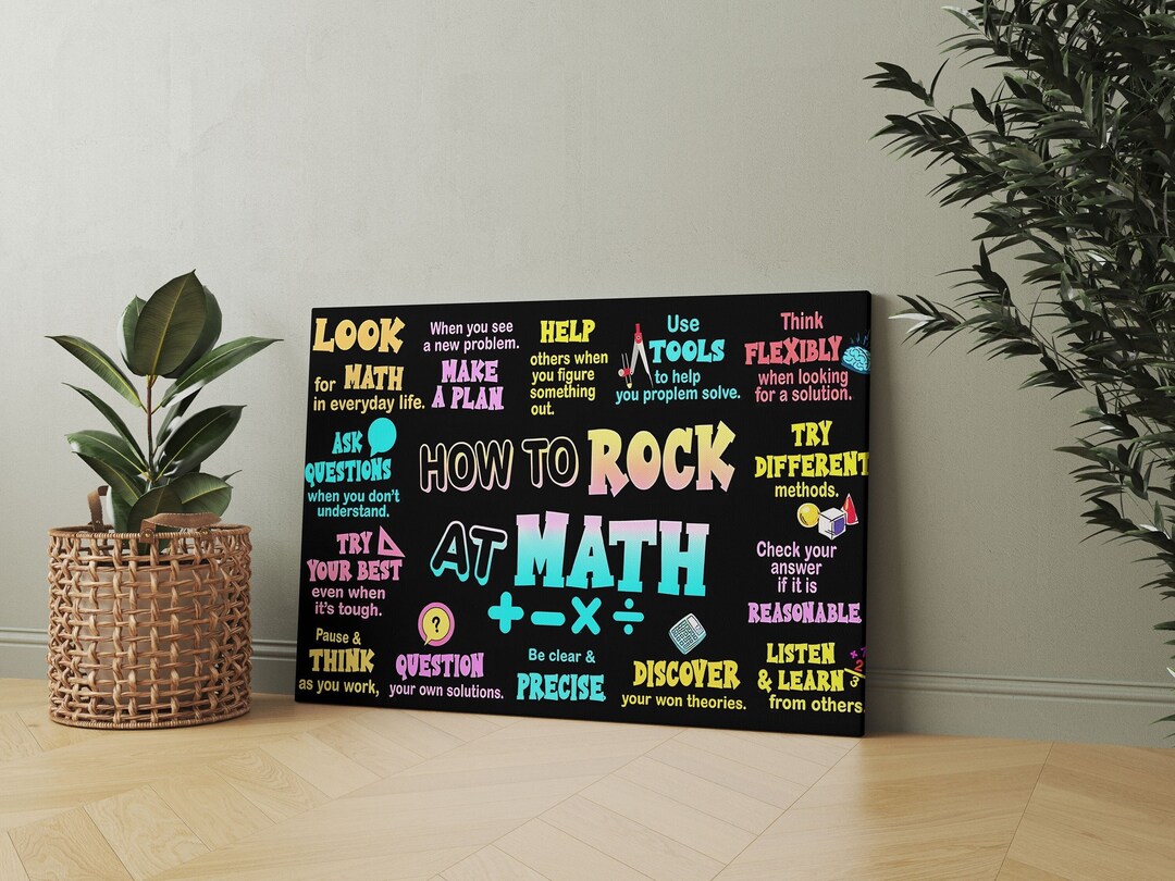 How to Rock at Math Poster Math Poster Math Classroom Decor - Etsy